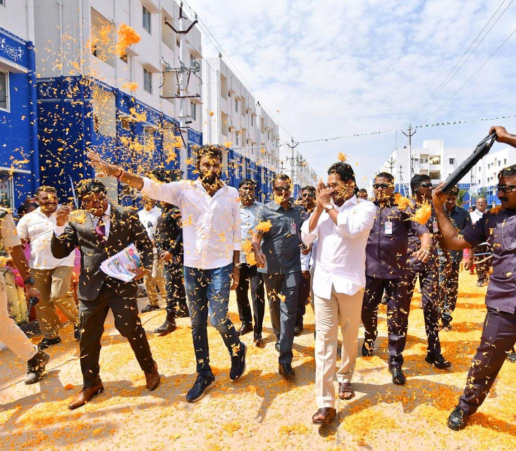 Photos Gallery Inside: AP CM YS Jagan Gudivada Visit To Distribute TIDCO Houses - Sakshi